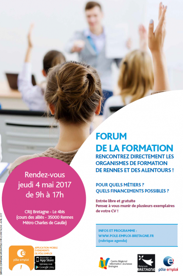 Forum Formation le Jeudi 04 Mai au CRIJ - WE KER